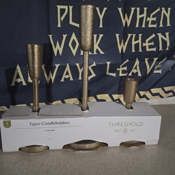 Threshold | Accents | Threshold Gold Taper Candleholders Set | Poshmark